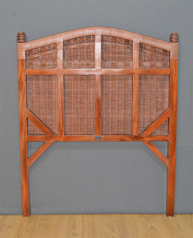 Brown wicker headboard store