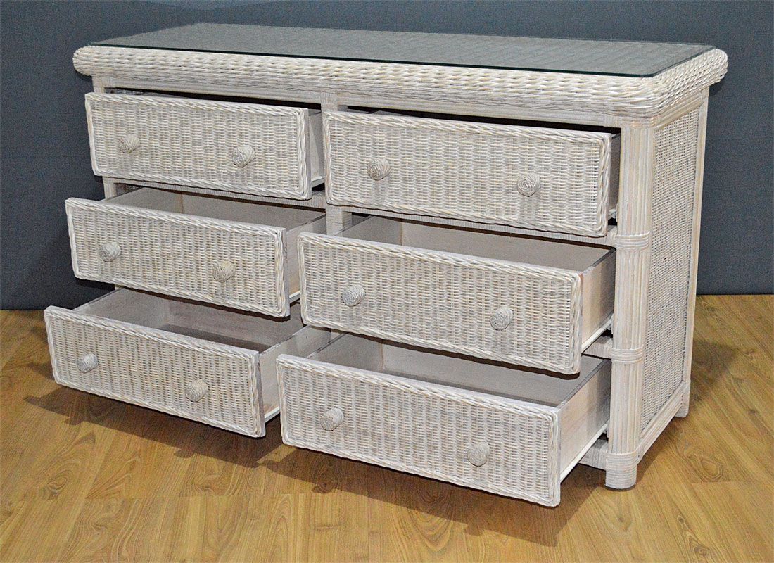 Glass 6 drawer dresser store