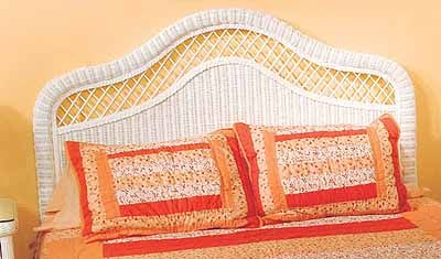White wicker headboard king store