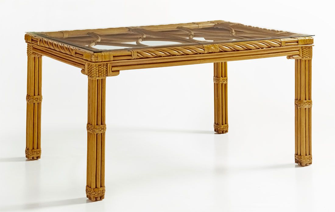 rectangular rattan dining set