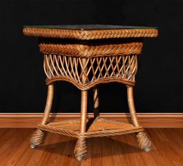 Wicker End Table, Arlington Style