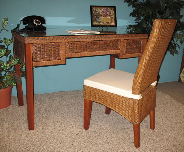 Signature Writing Table with Glass Top